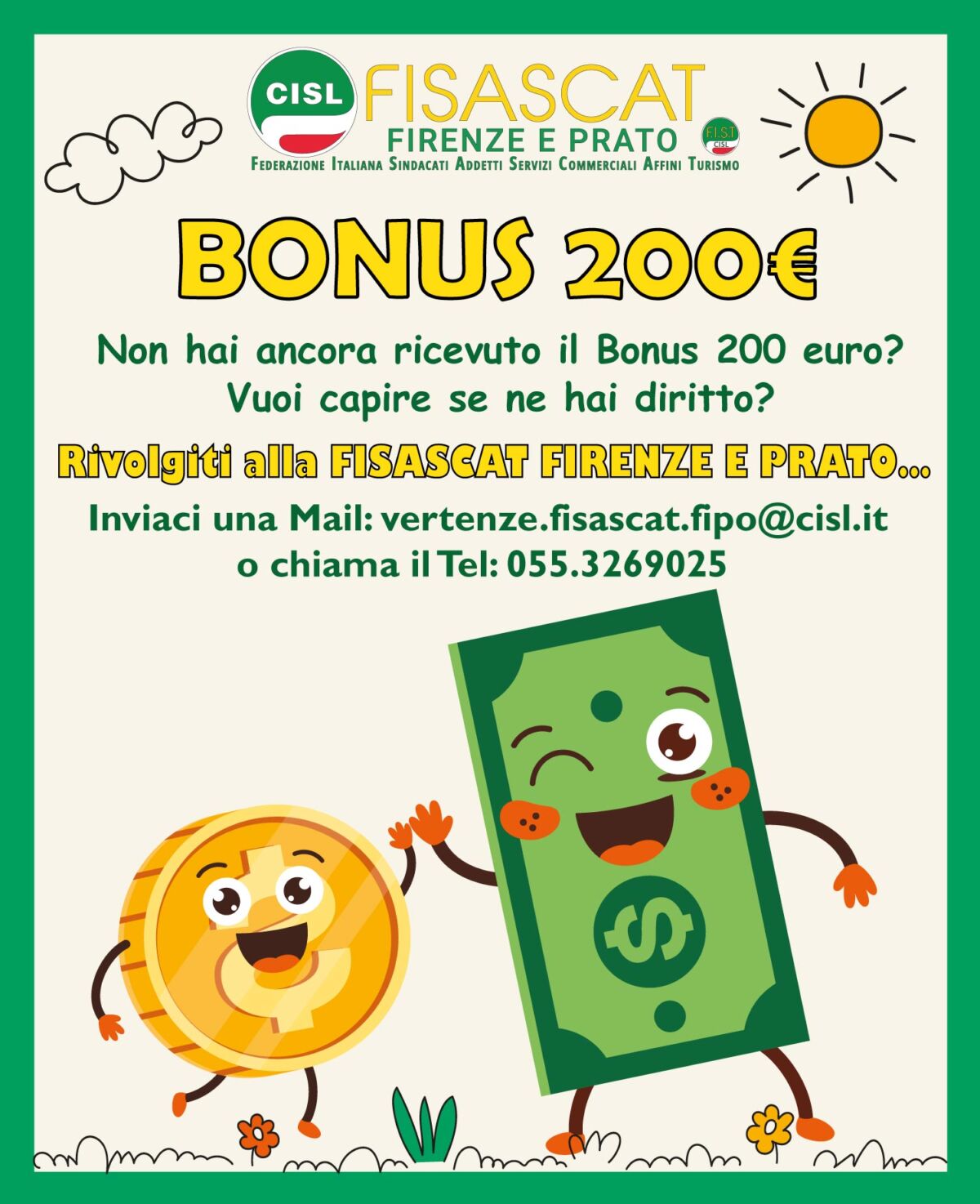 Bonus 200 euro - Fisascat Firenze e Prato